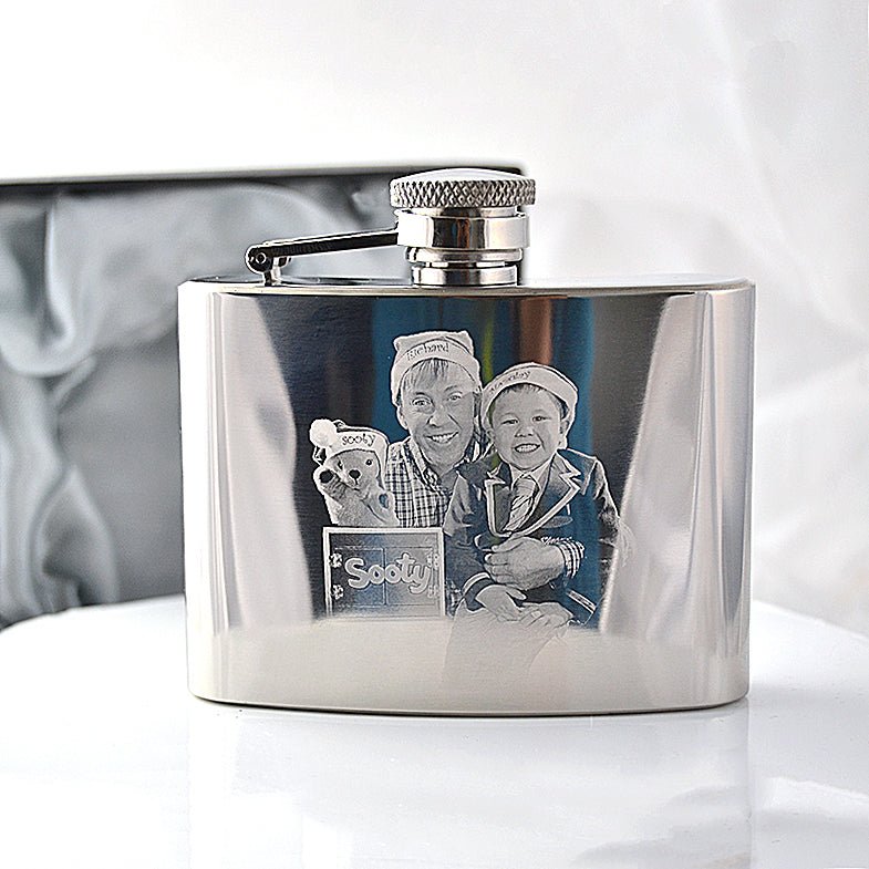 Engraved flask store