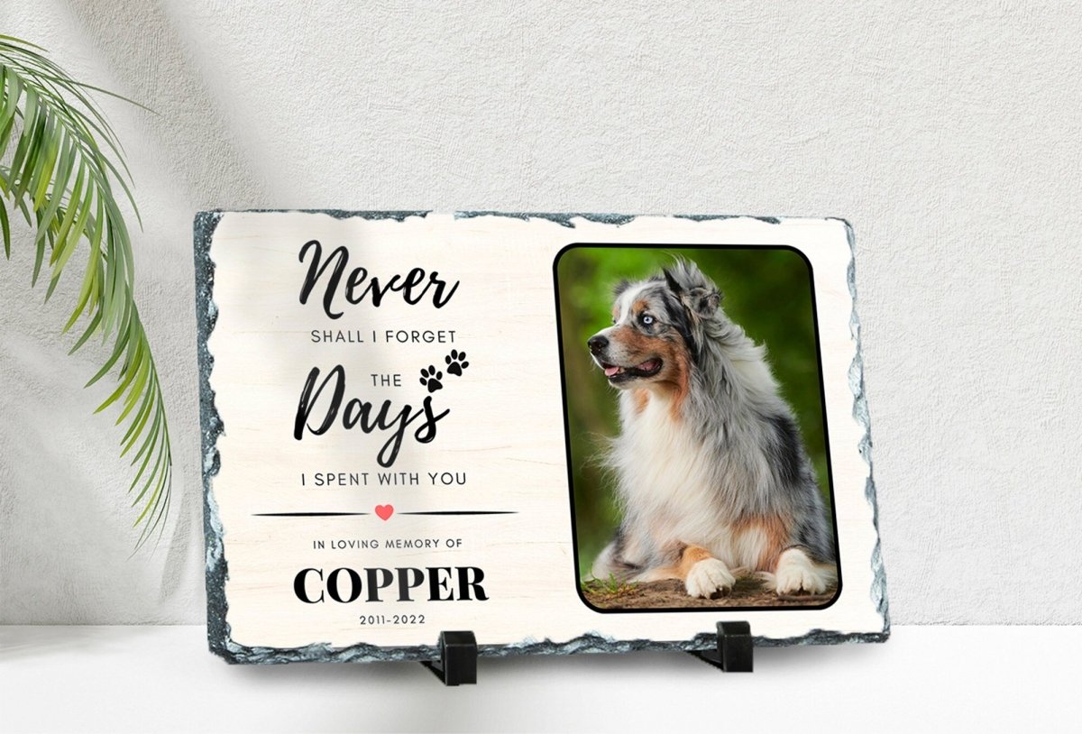 Custom Pet Memorial Slate - Engraved Memories 12x8 Inch Plaque