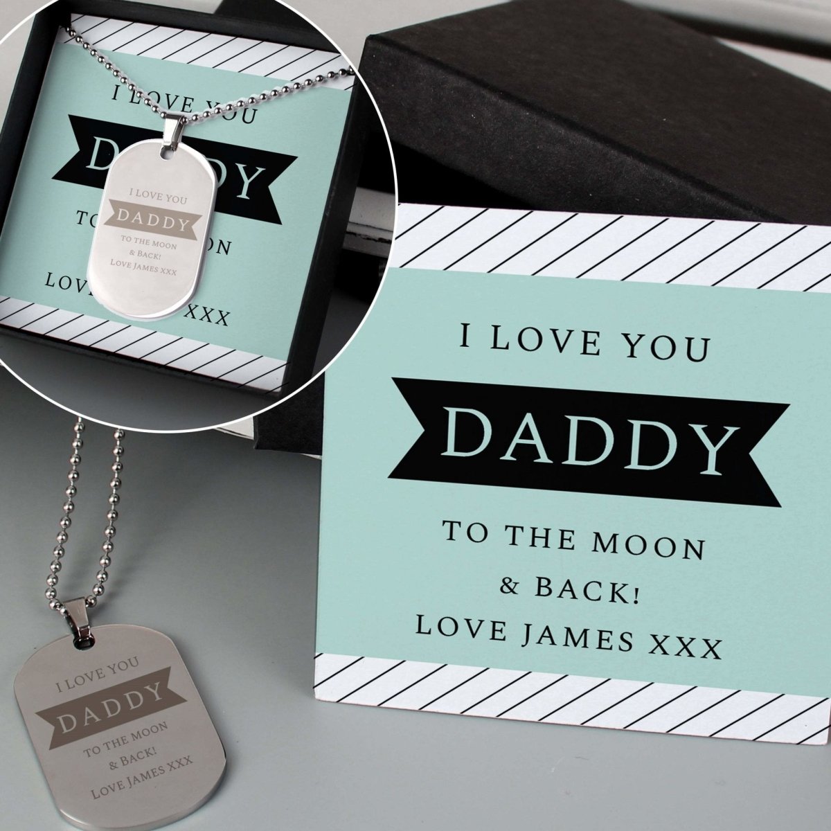 Personalised Dog Tag - Stainless Steel Necklace With Custom Message ...