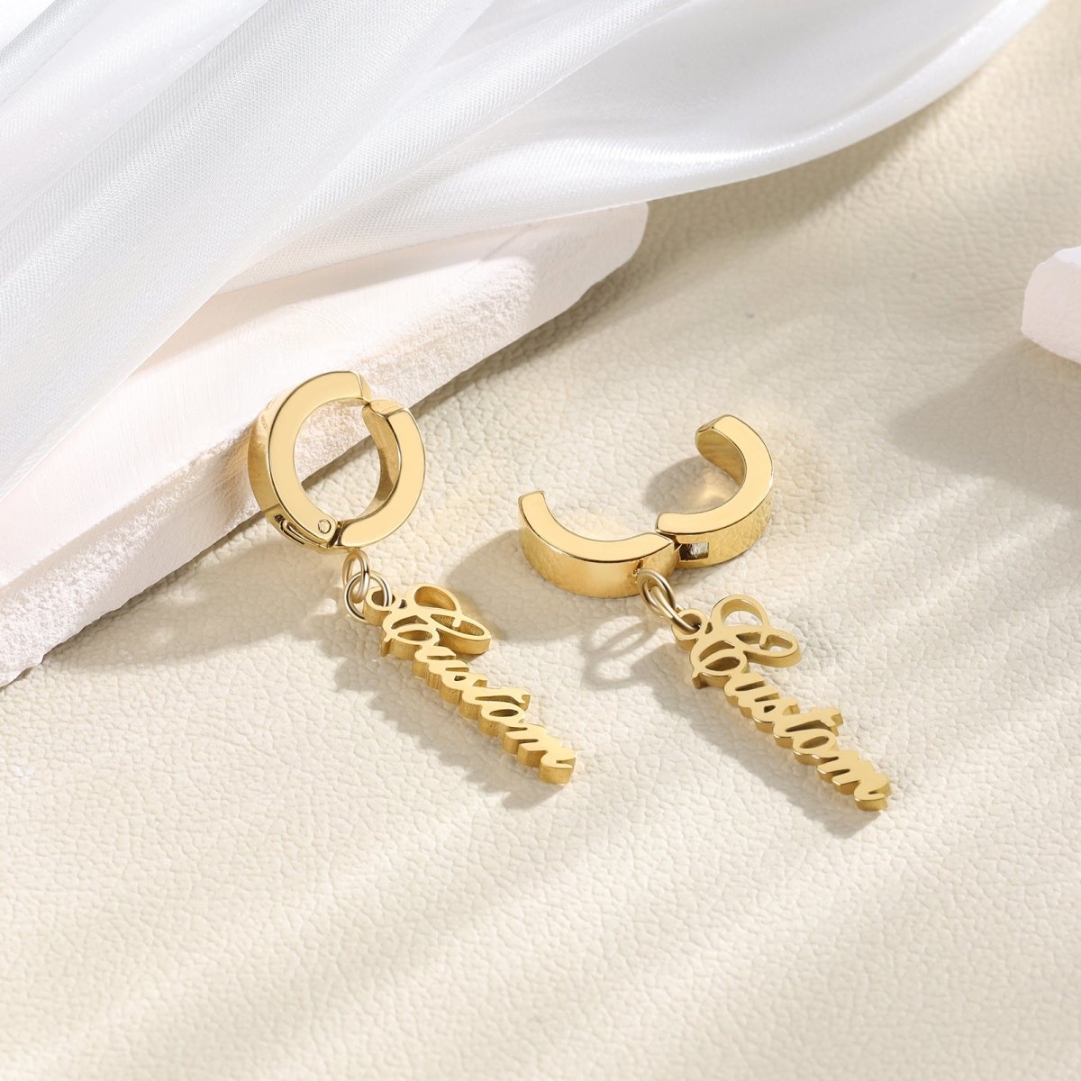 Personalised Earrings Custom Name Earrings Ladies Bespoke Letter Earrings